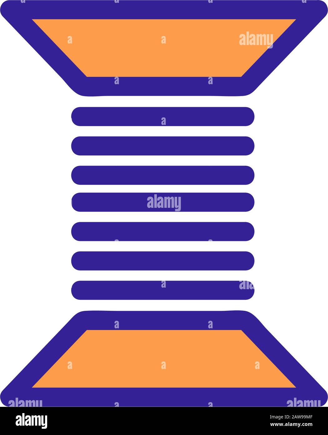 Thread coil icon vector. Isolated contour symbol illustration Stock ...