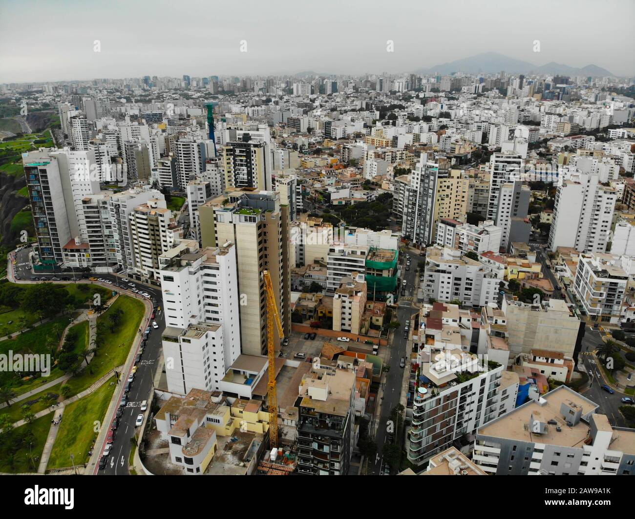Sky view from the district of Miraflores in Lima Peru Stock Photo - Alamy