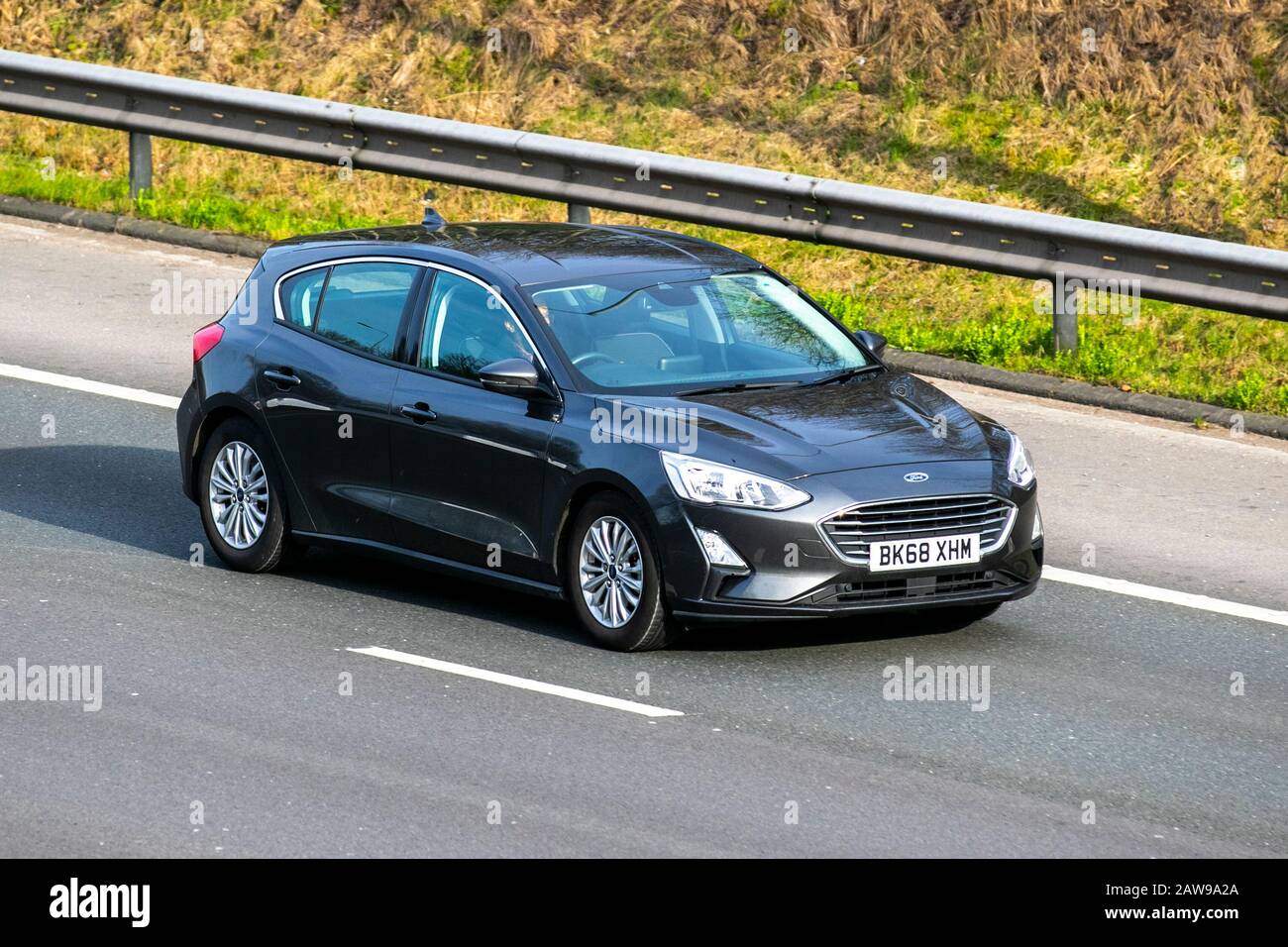 2018 grey Ford Focus Titanium; UK Vehicular traffic, transport, modern ...