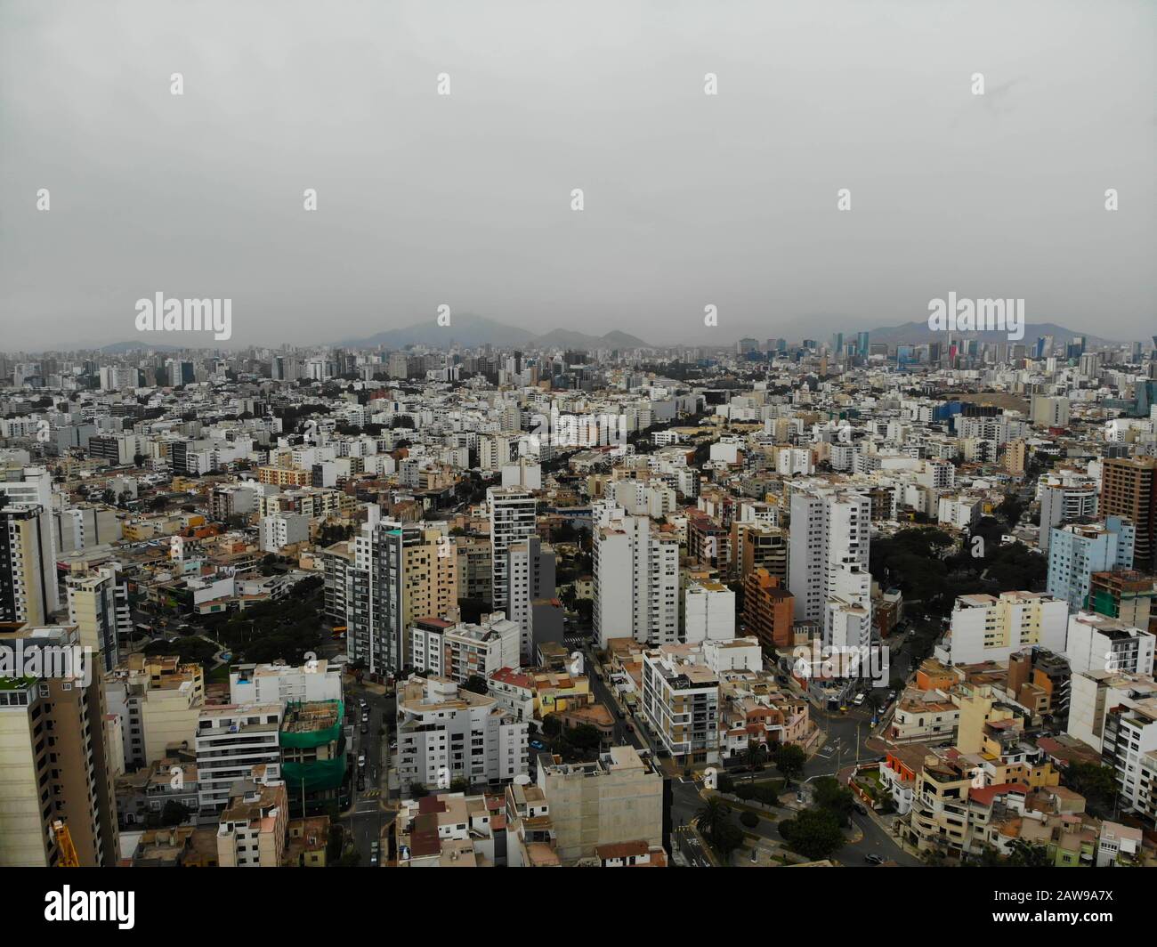 Sky view from the district of Miraflores in Lima Peru Stock Photo - Alamy