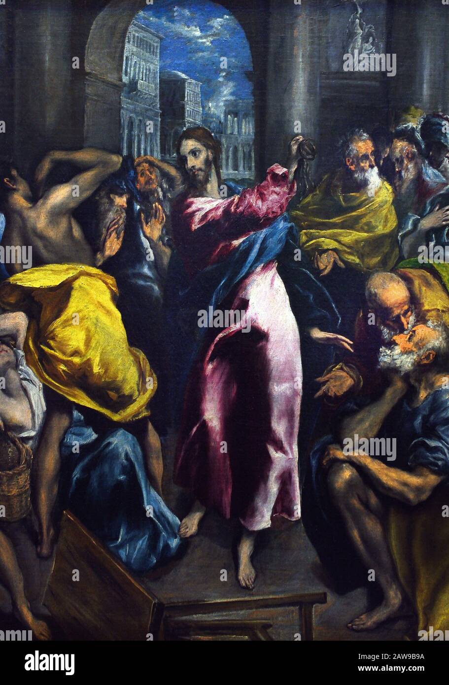 Christ Chasing the Merchants from the Temple 1575 El Greco (Domenikos ...