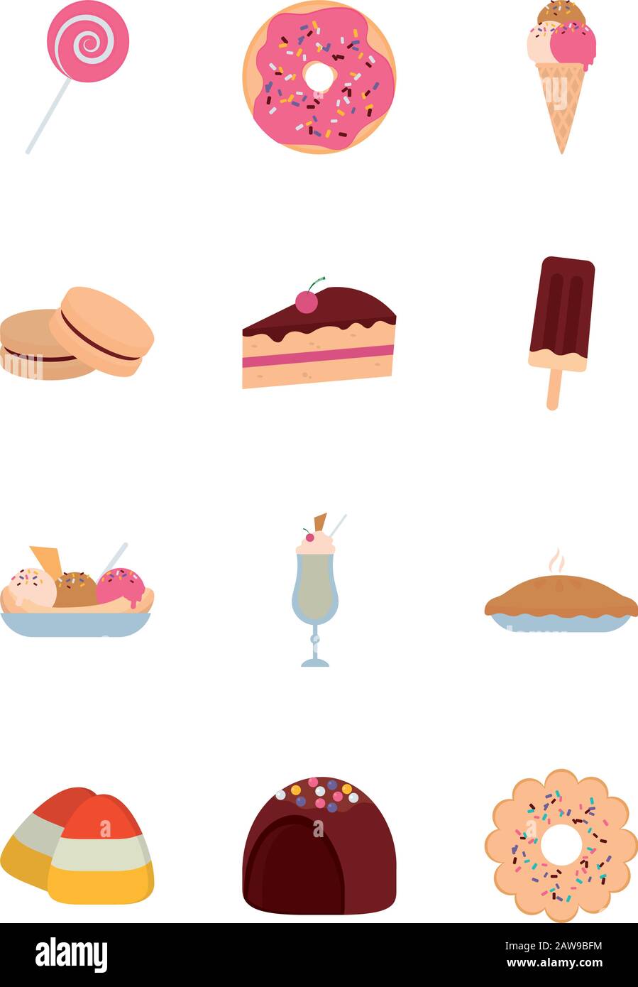Isolated sweet food icon set vector design Stock Vector Image & Art - Alamy