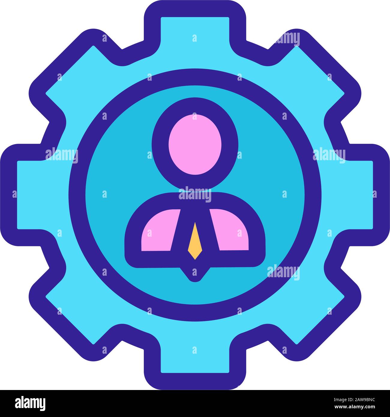 Manager icon vector. Isolated contour symbol illustration Stock Vector ...