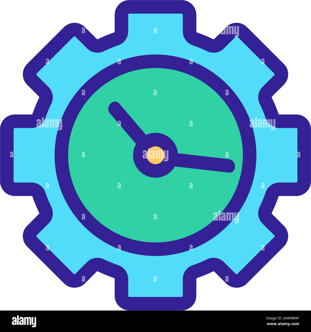 Time to set up the icon vector. Isolated contour symbol illustration ...