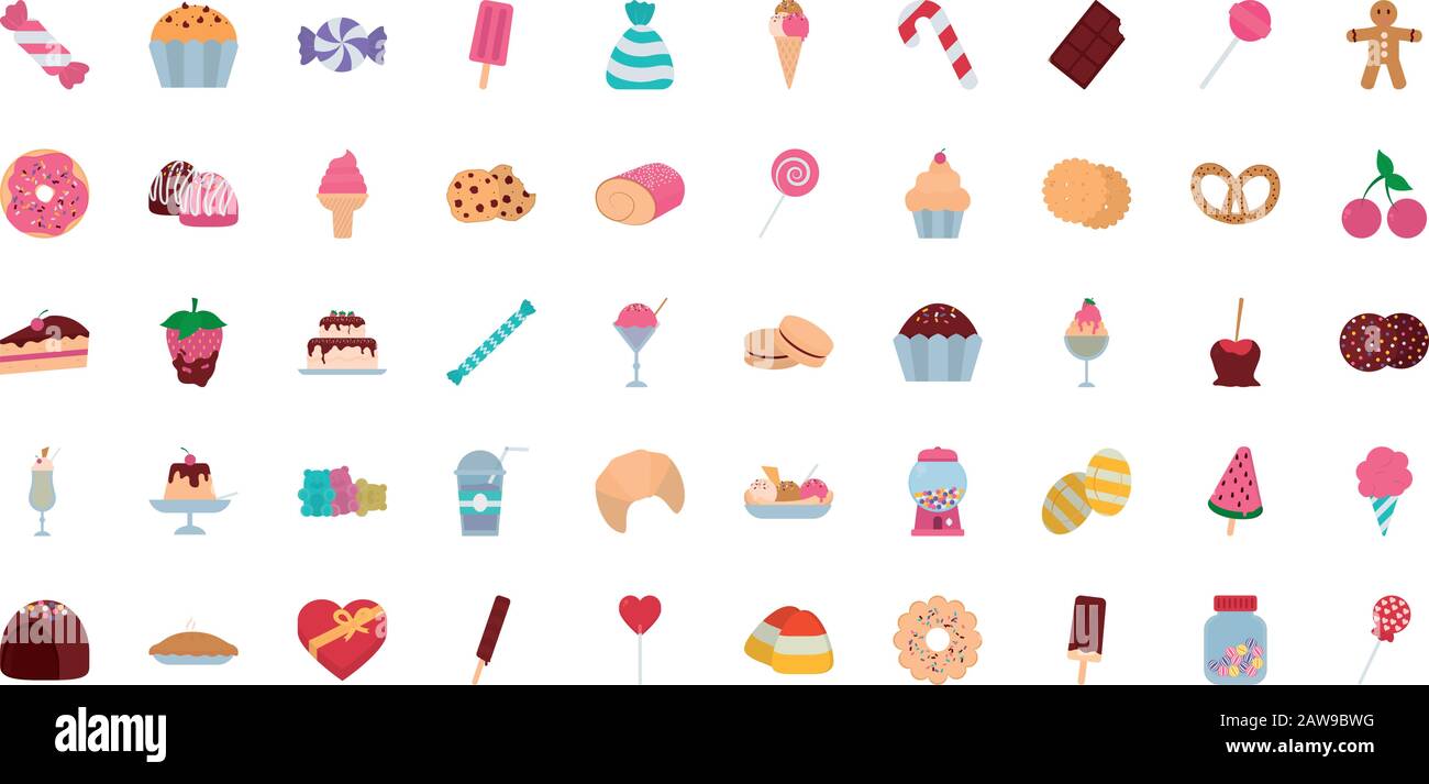 Isolated sweet food icon set vector design Stock Vector Image & Art - Alamy