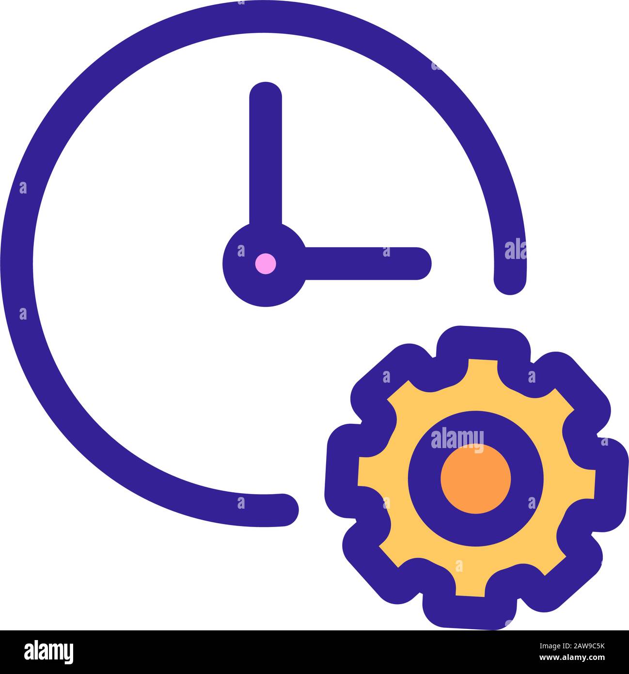 Falling time icon vector. Isolated contour symbol illustration Stock ...