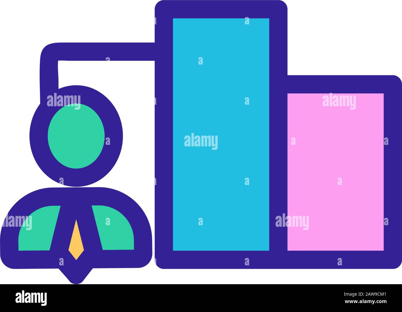The graph manager is an icon vector. Isolated contour symbol ...