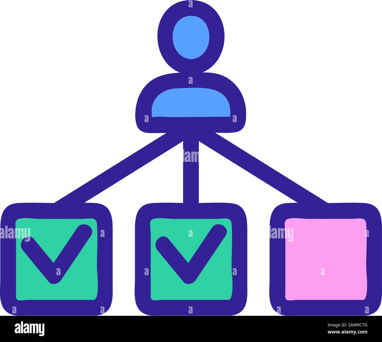 Manager choice icon vector. Isolated contour symbol illustration Stock ...