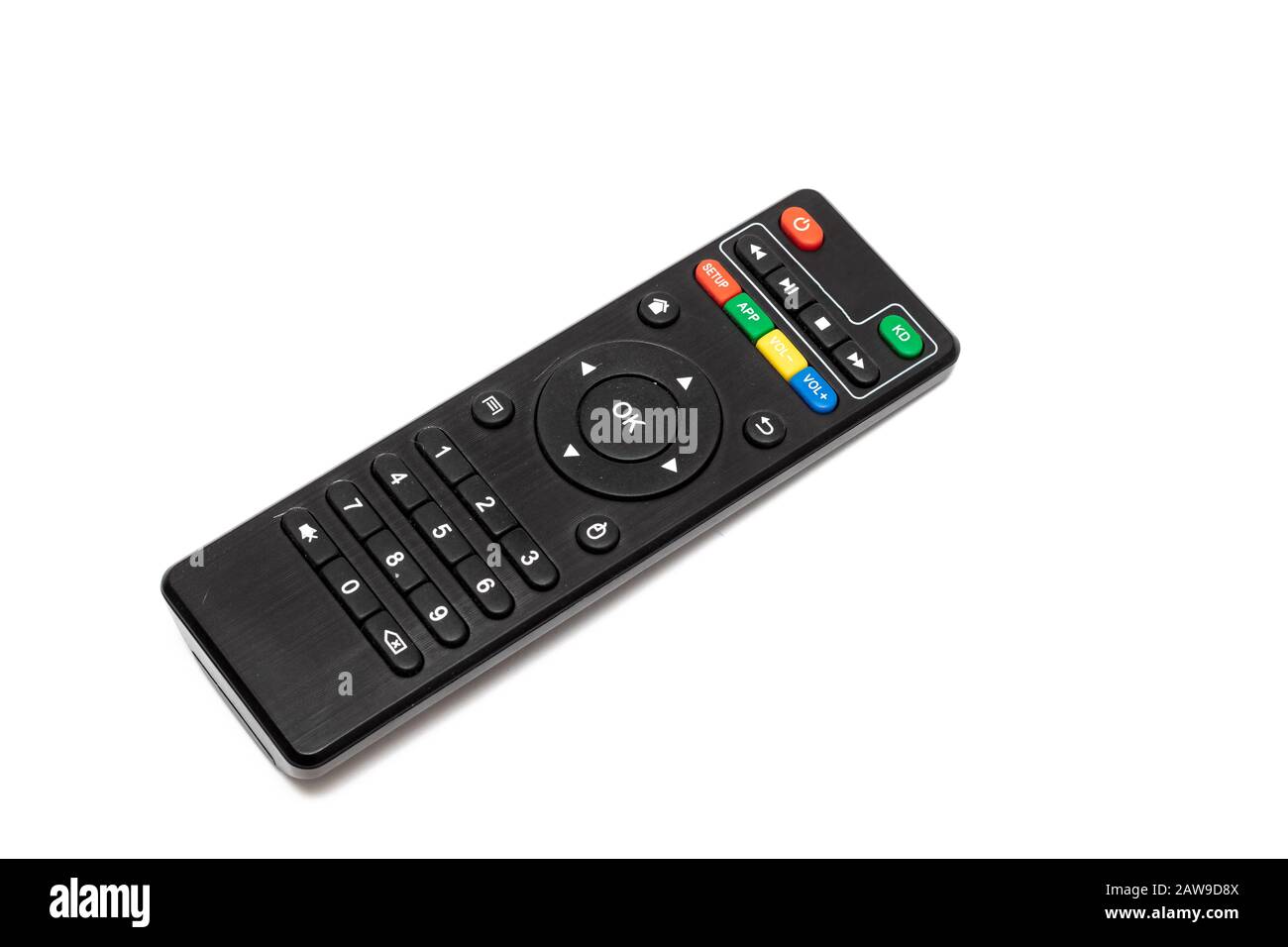 Remote control for tv isolated on white background Stock Photo - Alamy