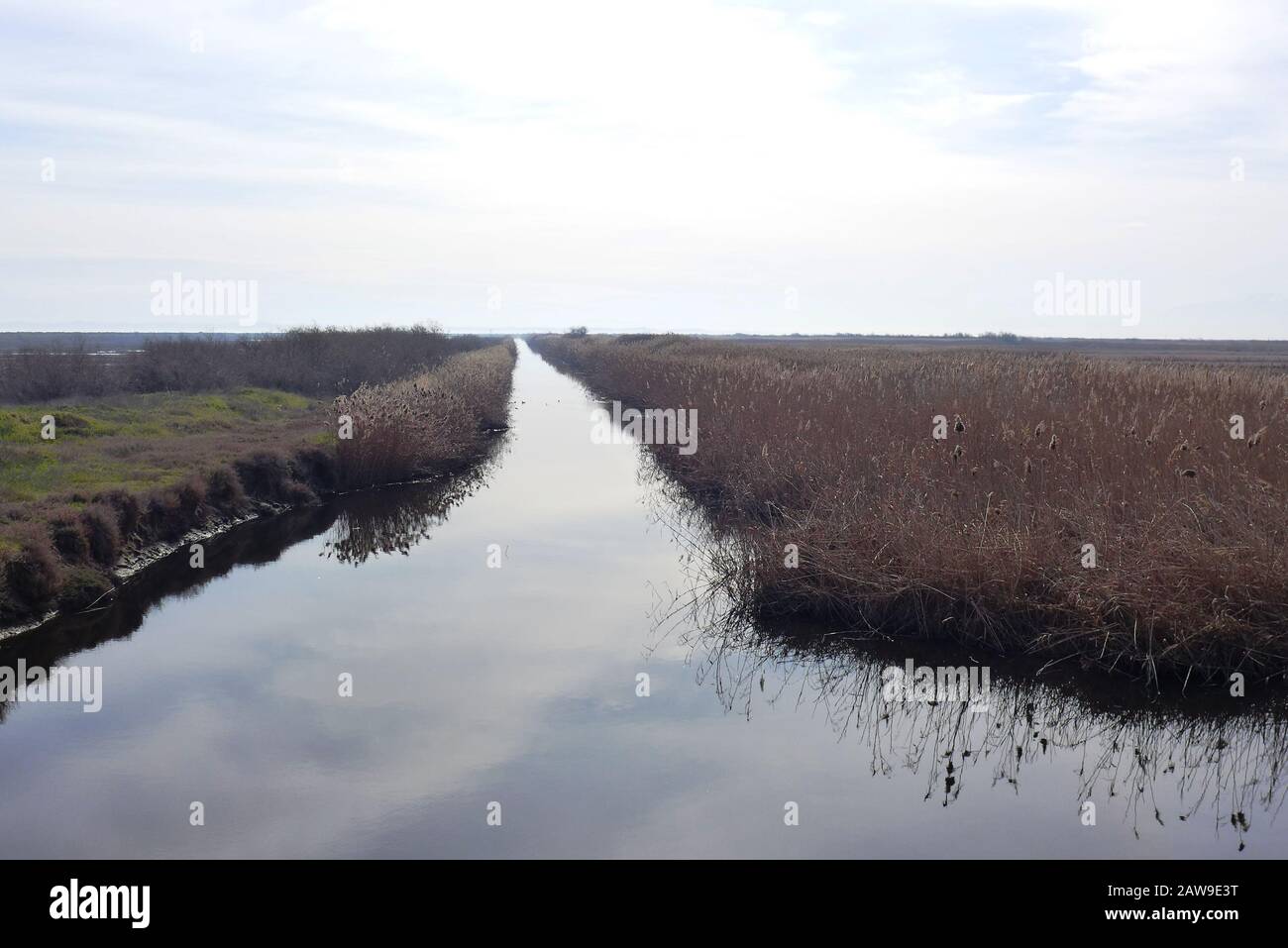 estuary of Axios river, lagoons and moors Stock Photo - Alamy