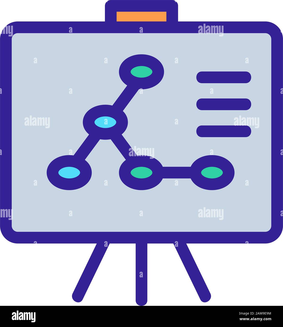 Table chart icon vector. Isolated contour symbol illustration Stock ...