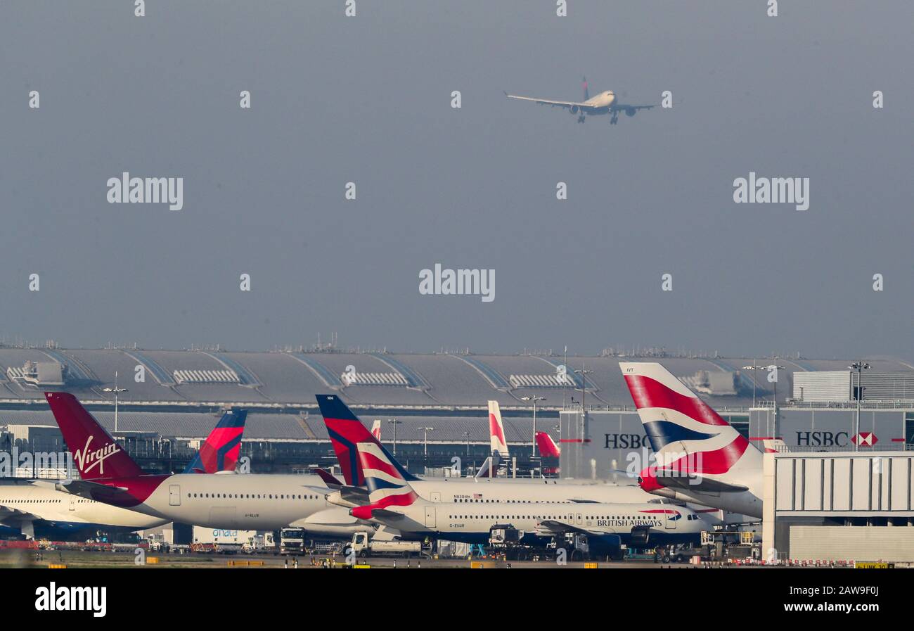 A general view of planes at Heathrow Airport. PA Photo. Picture date ...