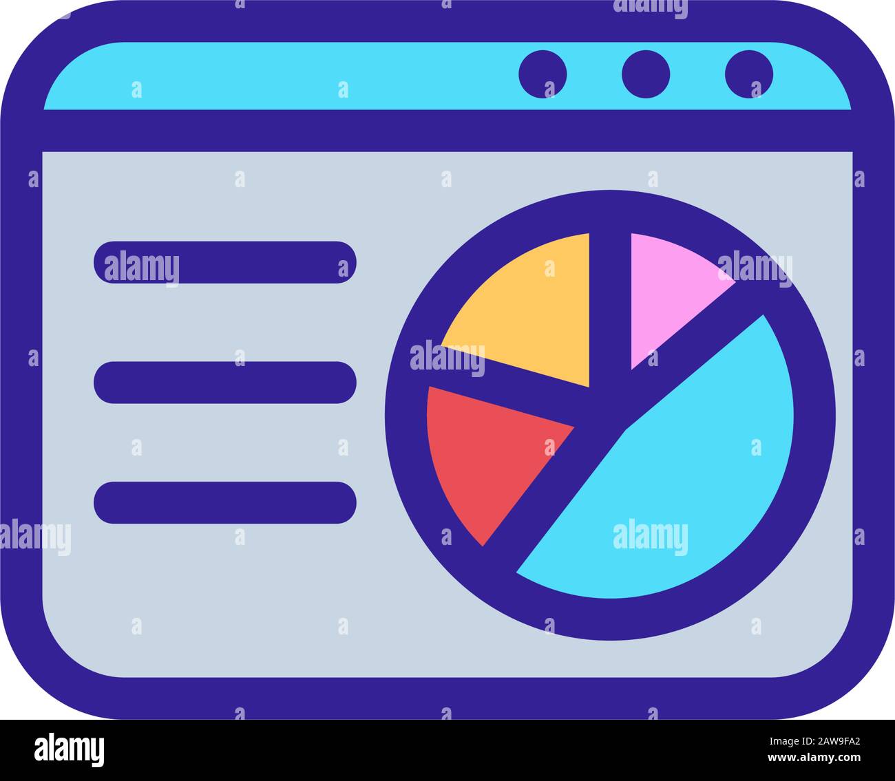 chart internet icon vector. Isolated contour symbol illustration Stock ...