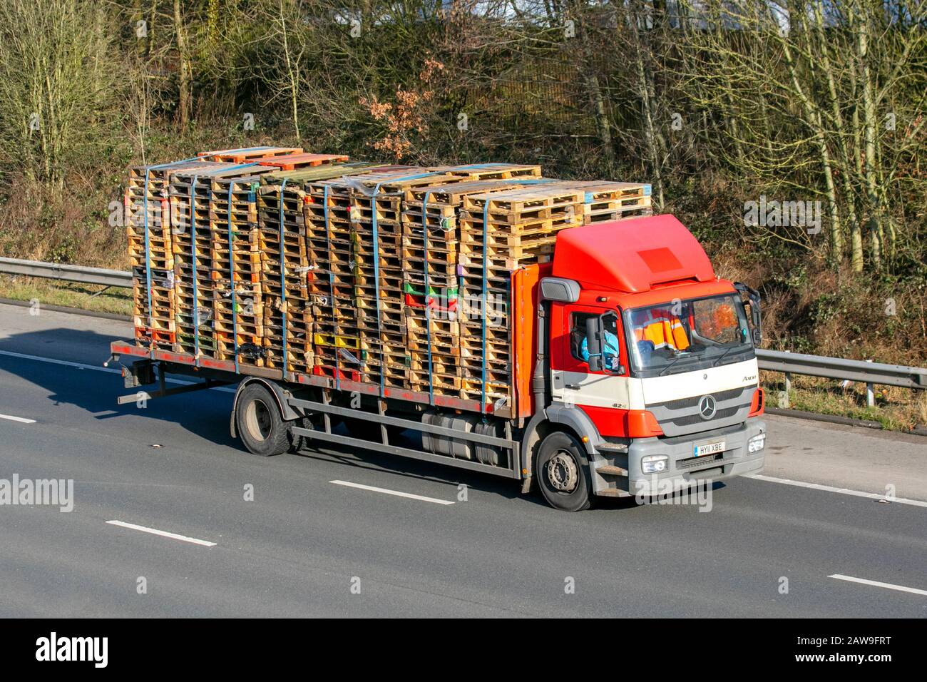 Wooden pallets on Mercedes Benz vehicle; Heavy goods & commercial ...