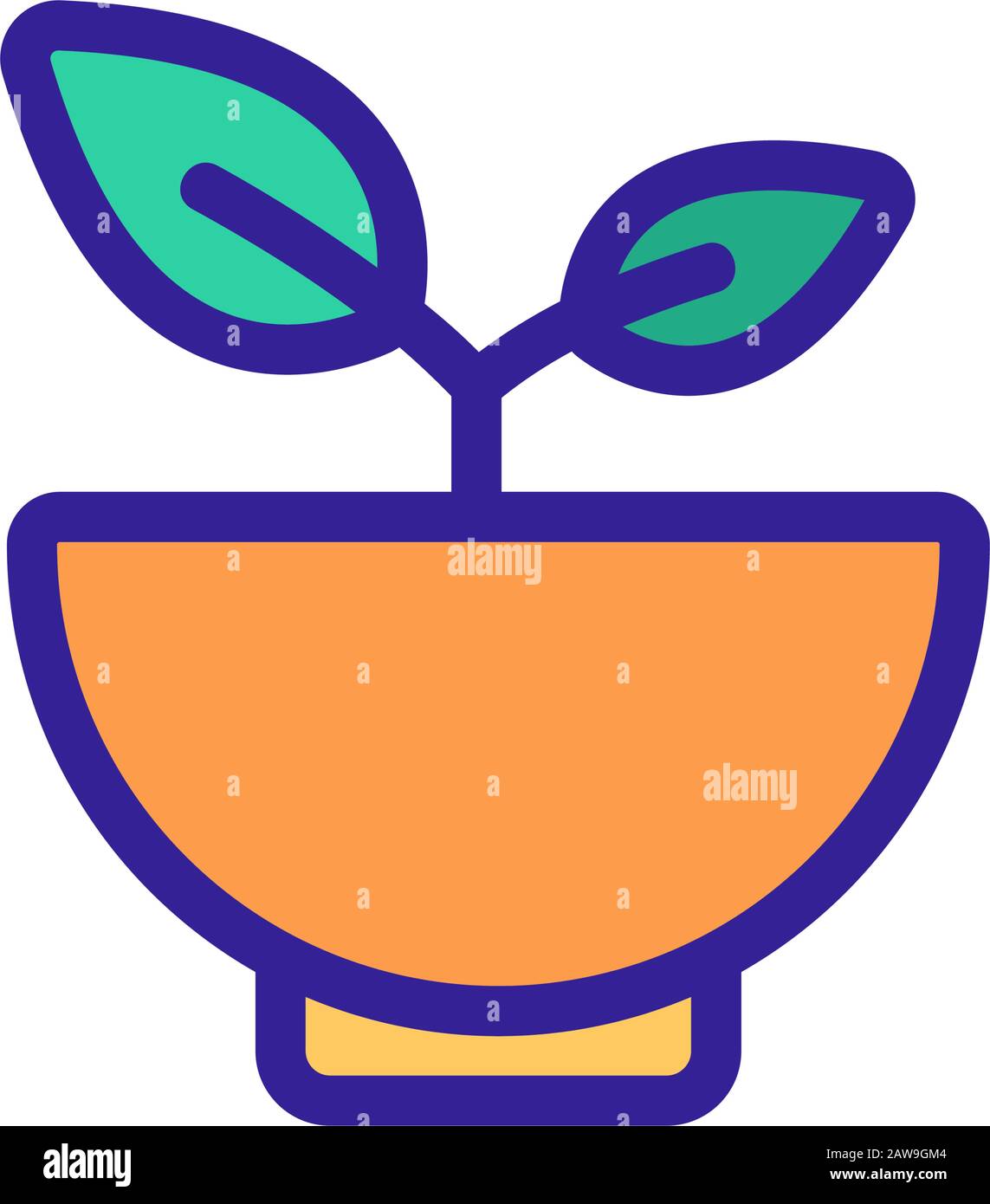 Health plant icon vector. Isolated contour symbol illustration Stock ...