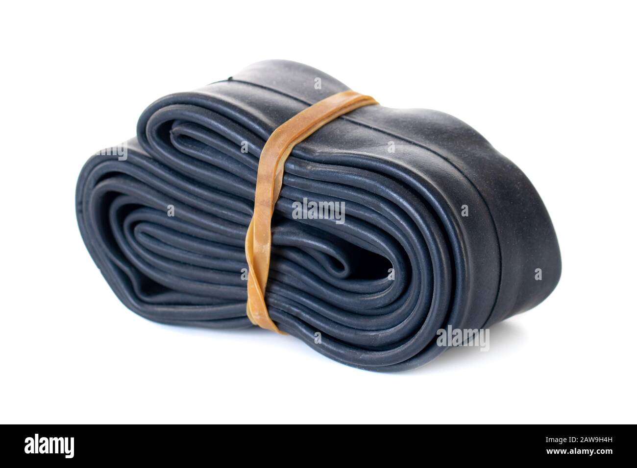 Bicycle rubber wheel camera isolated on white background Stock Photo ...