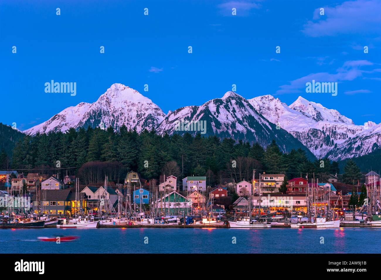 View from Japonski Island of Alaska Native Brotherhood and majestic ...