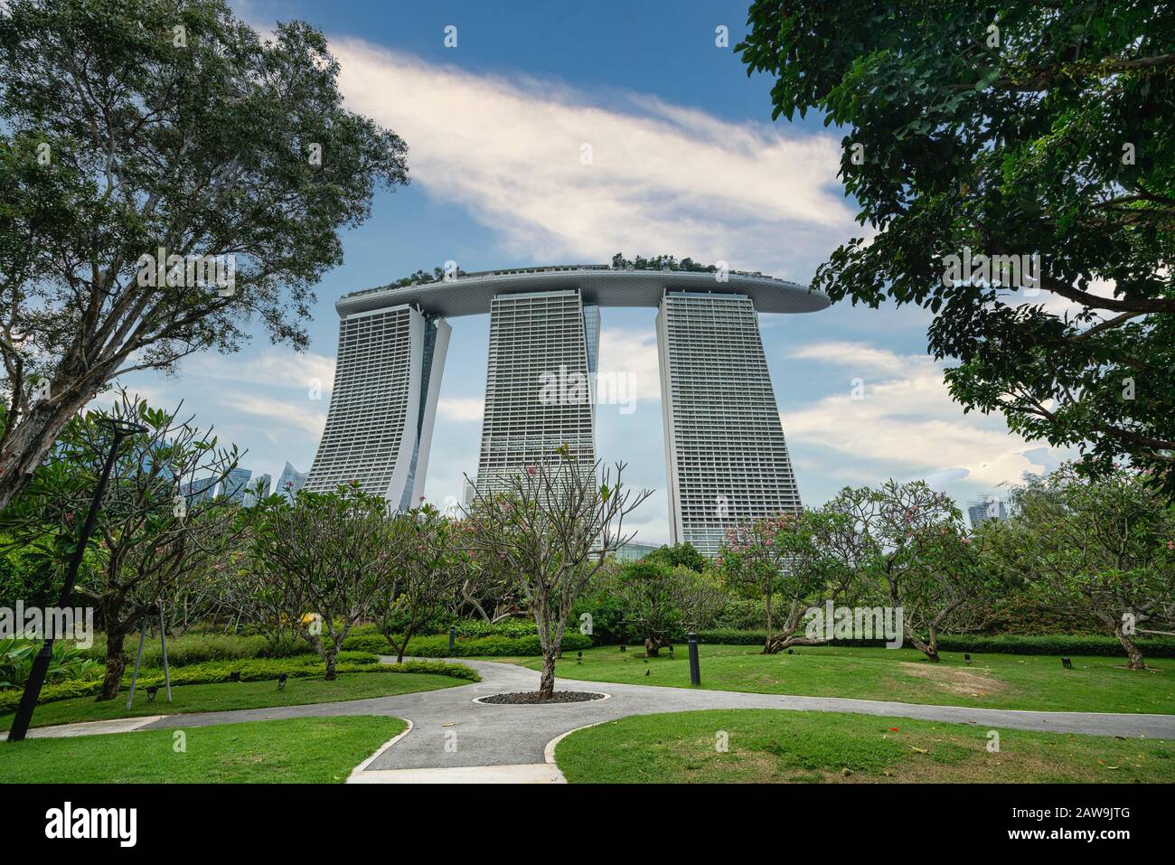 Marina bay bay sands hotel and urban architecture design hi-res stock ...