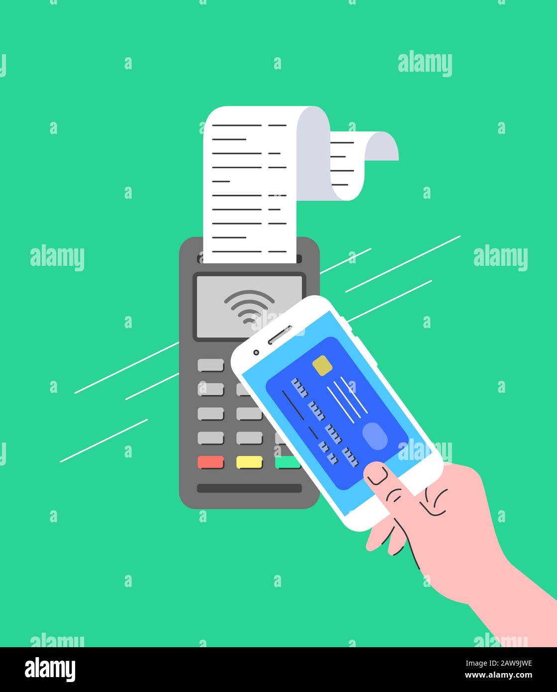 Mobile payment banner nfc Stock Vector Images - Alamy