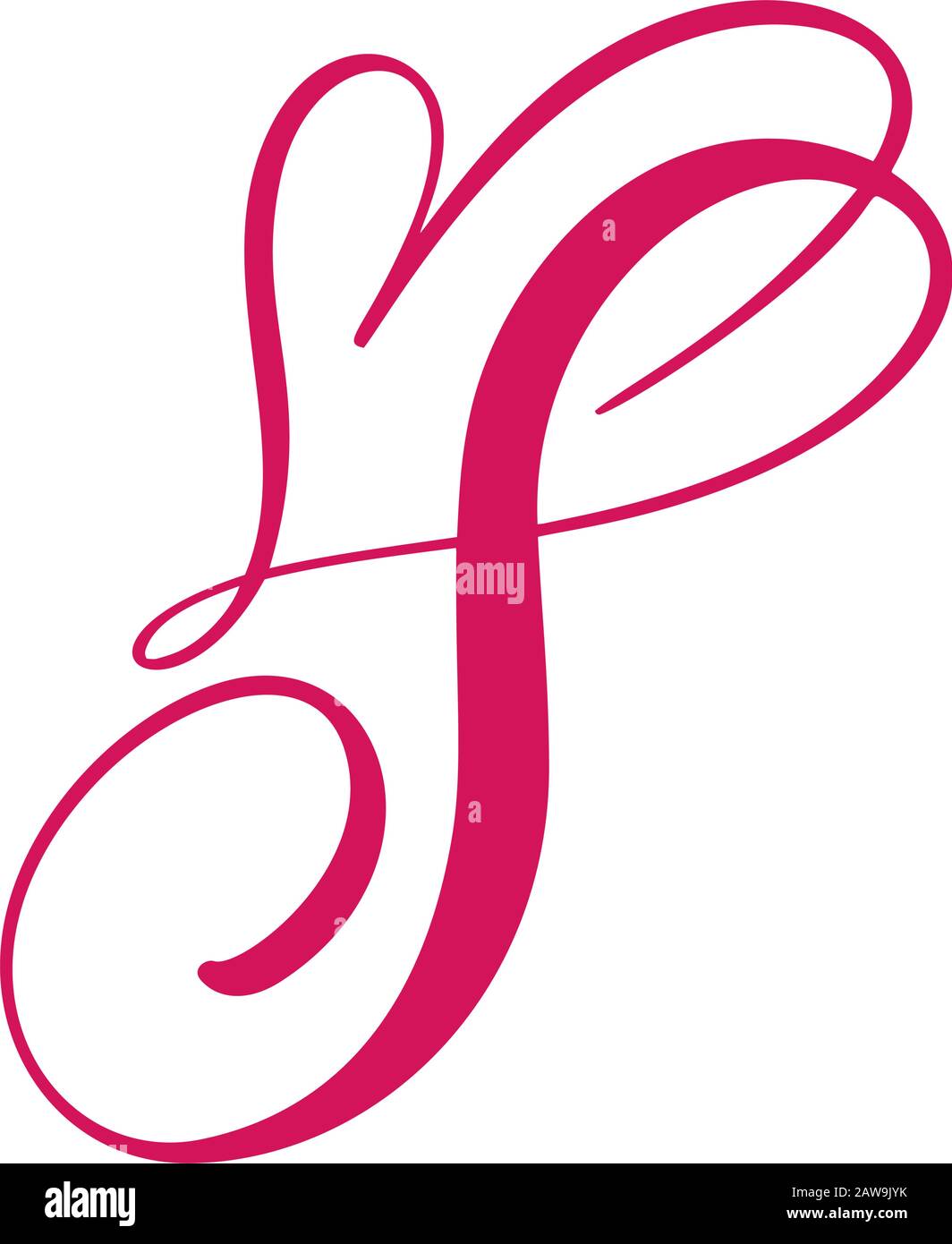 Vector Vintage floral monogram letter S. Calligraphy element heart logo ...