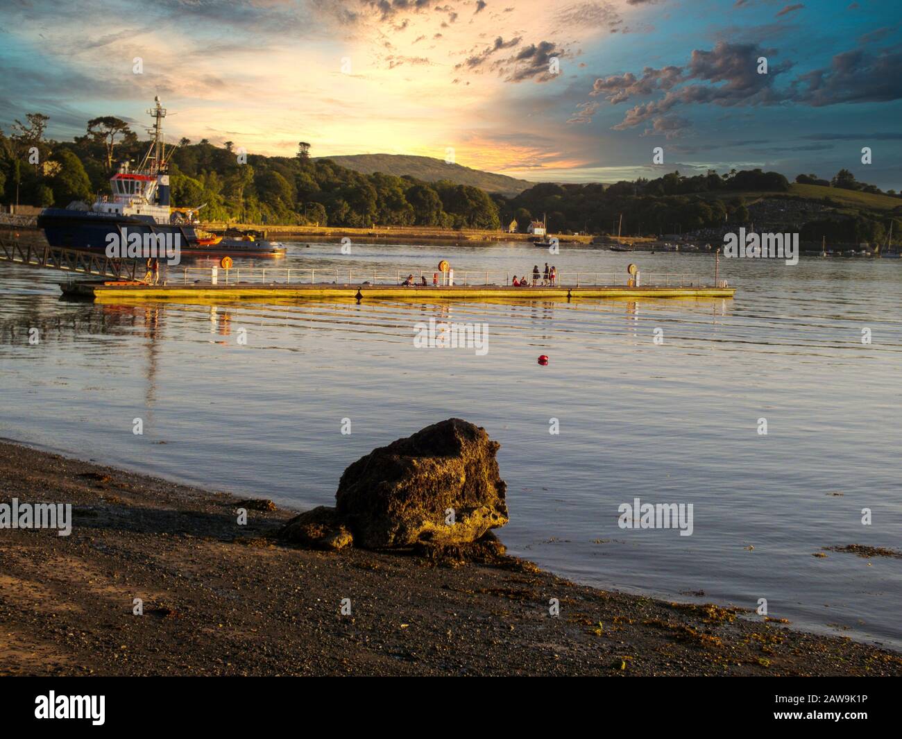 Colourful image of the harbour in Bantry, County Cork, Ireland Stock ...