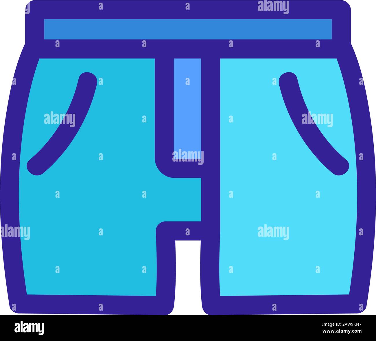 Shorts icon vector. Isolated contour symbol illustration Stock Vector ...