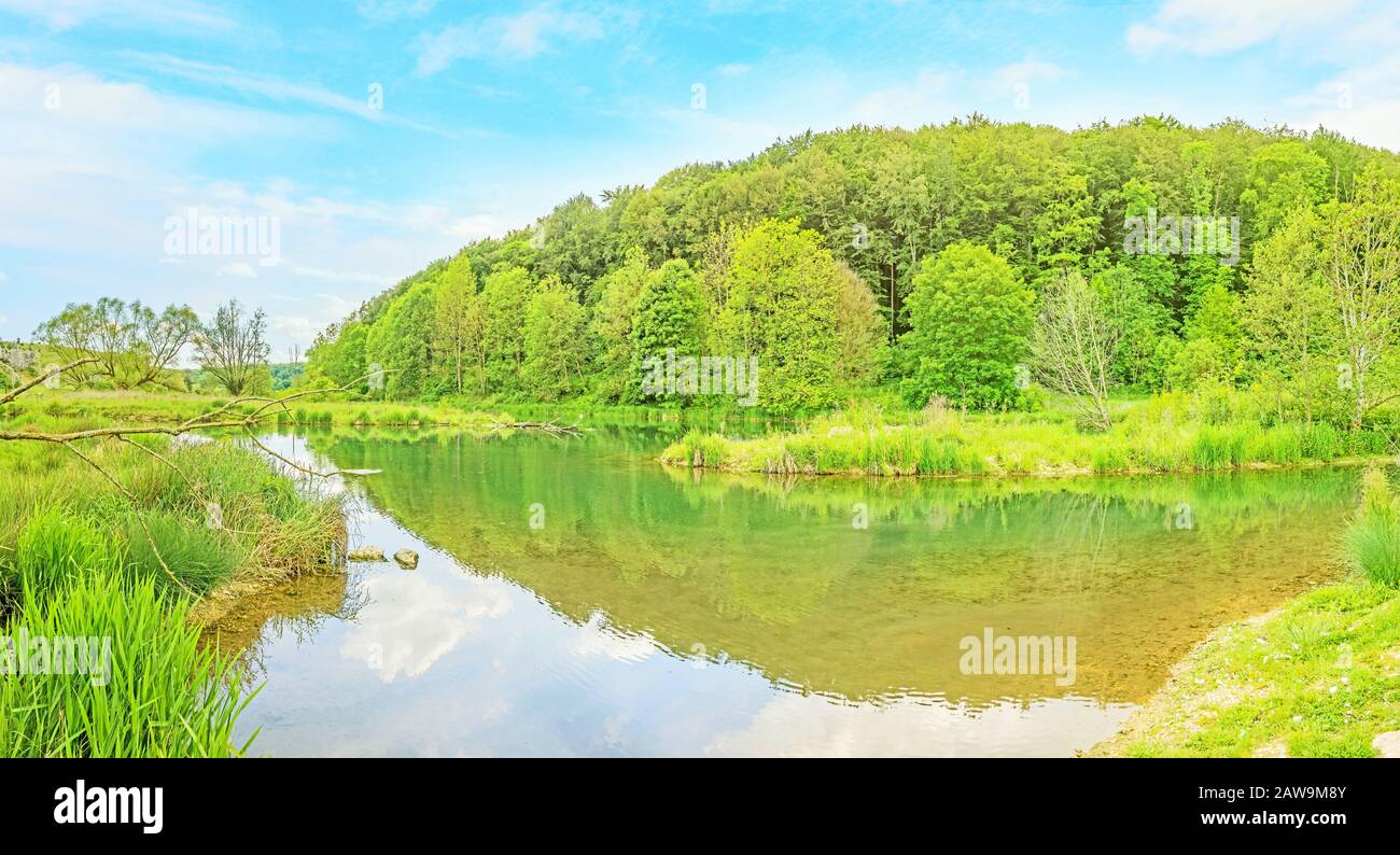 River Brenz near valley Eselsburger Tal - jewel of the swabian alps ...