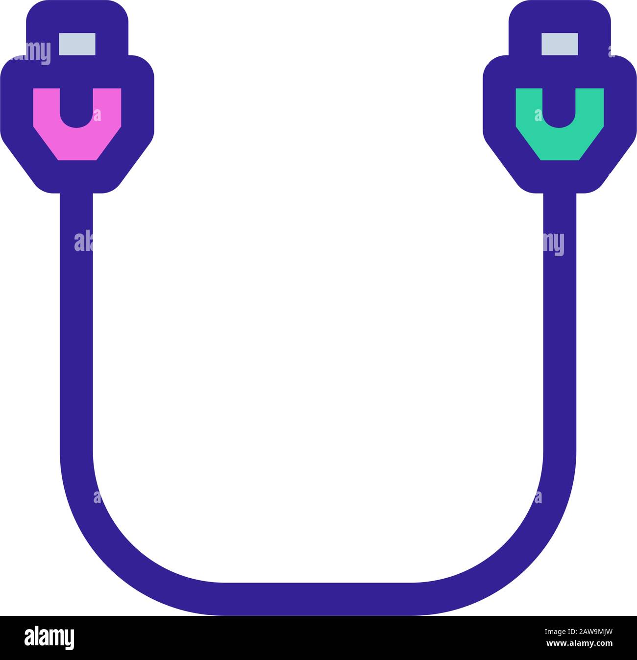 cable internet icon vector. Isolated contour symbol illustration Stock ...