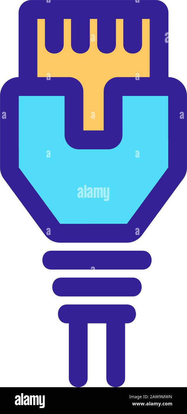 cable internet icon vector. Isolated contour symbol illustration Stock ...