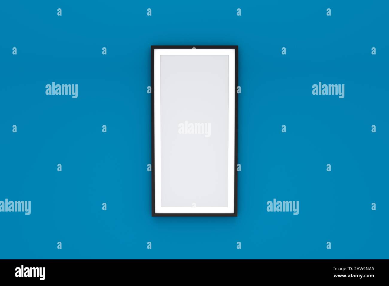 3D rendering, blank modern photo vertical frame template mock up on ...