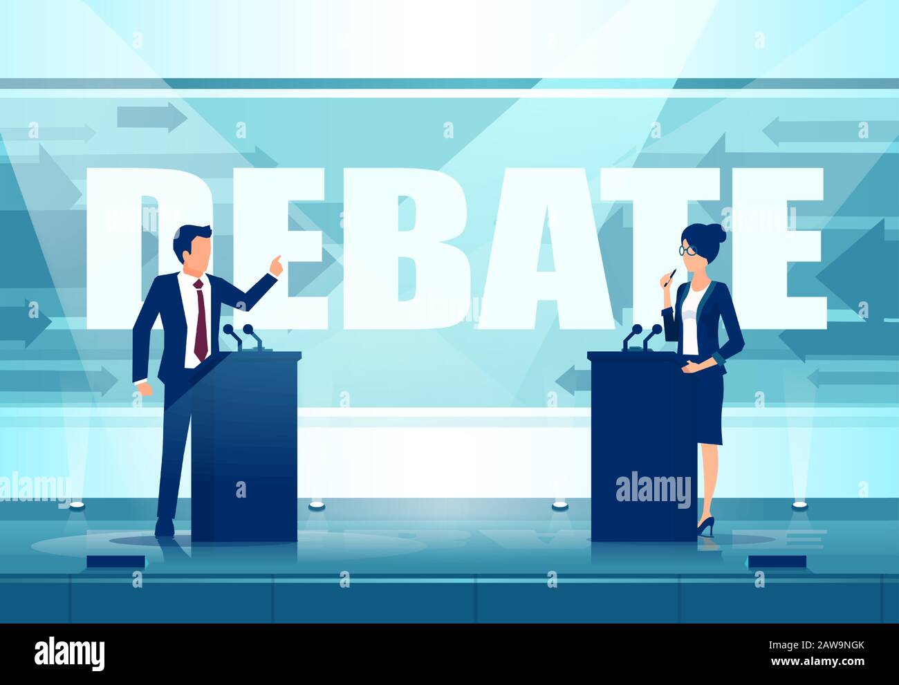 Candidate Debate Stock Vector Images Alamy
