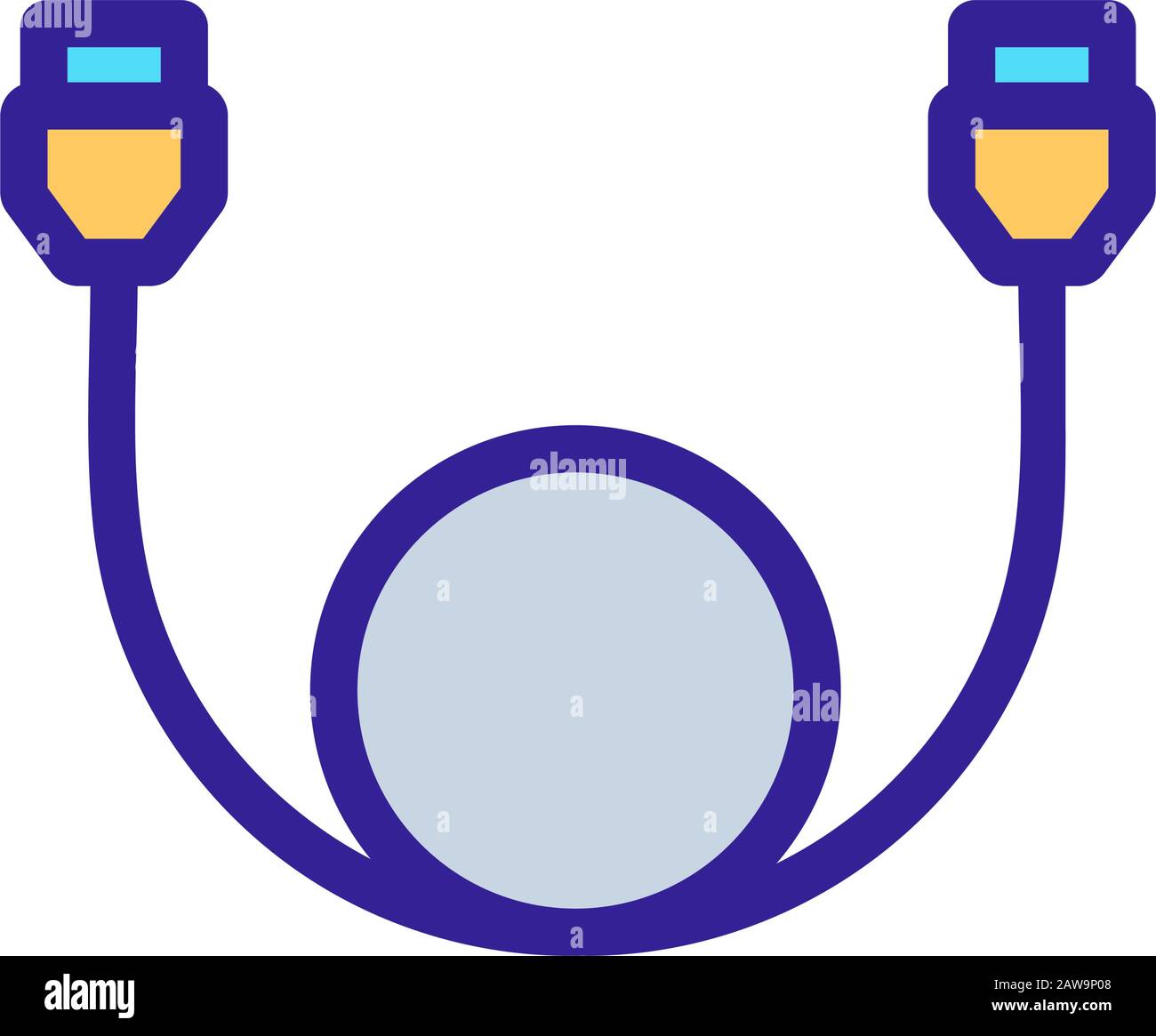 cable internet icon vector. Isolated contour symbol illustration Stock ...