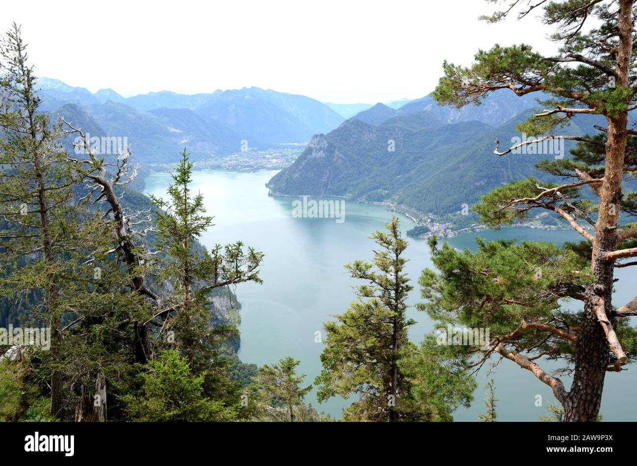 Lake Traunsee is one of many beautiful lakes in the famous ...