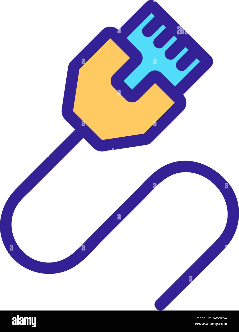 cable internet icon vector. Isolated contour symbol illustration Stock ...