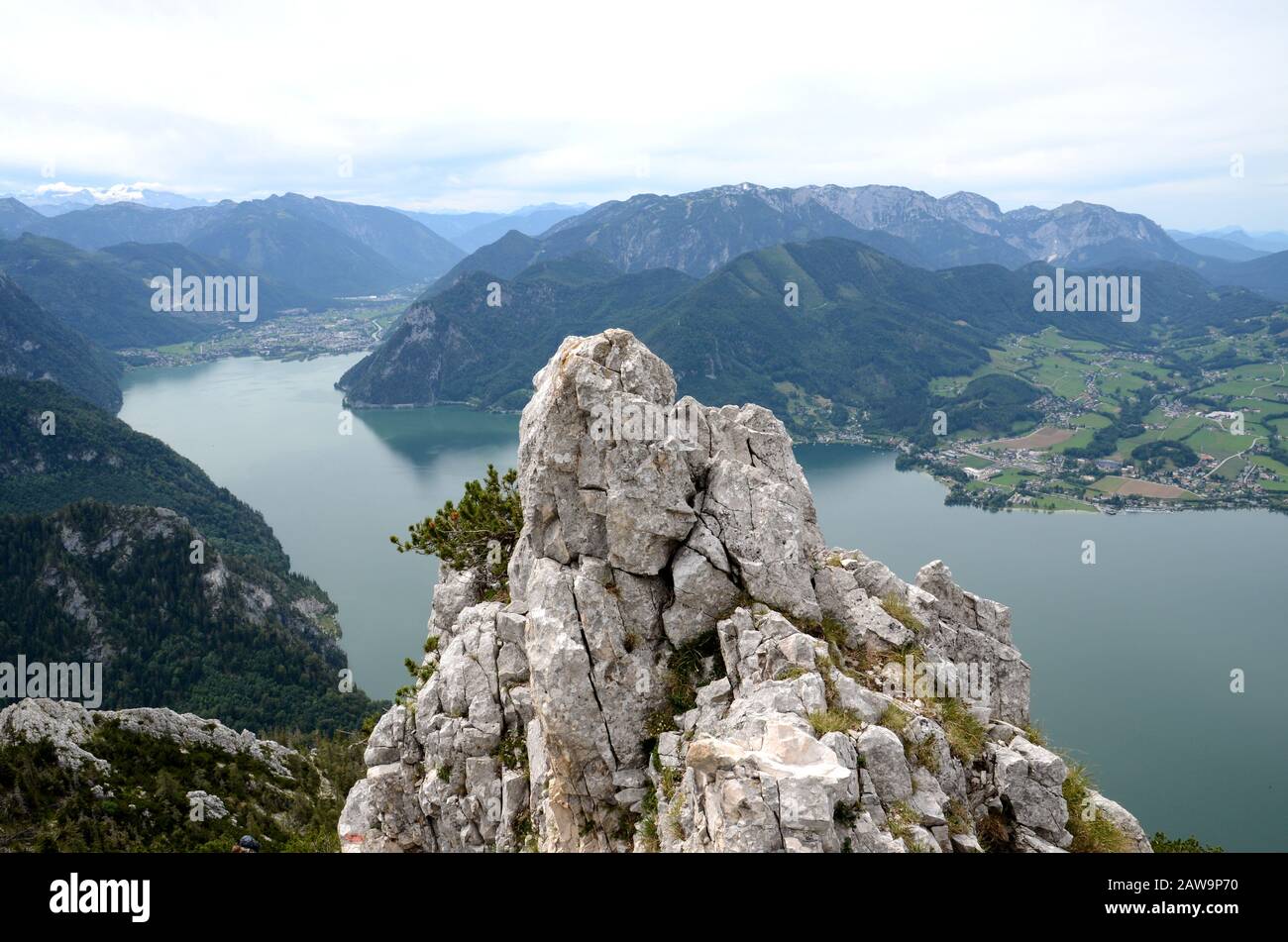 Lake Traunsee is one of many beautiful lakes in the famous ...