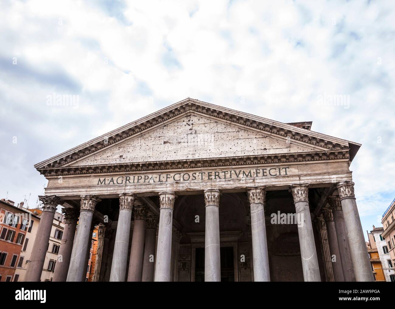 The Pantheon in central Rome, Italy. The Pantheon is a former Roman ...