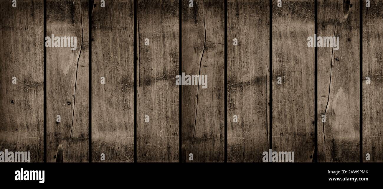 old dark wood background texture banner Stock Photo - Alamy