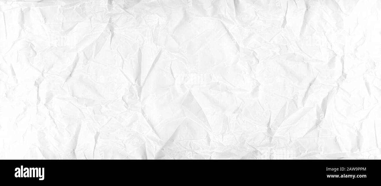 White crumpled paper texture background. Vintage banner wallpaper Stock ...