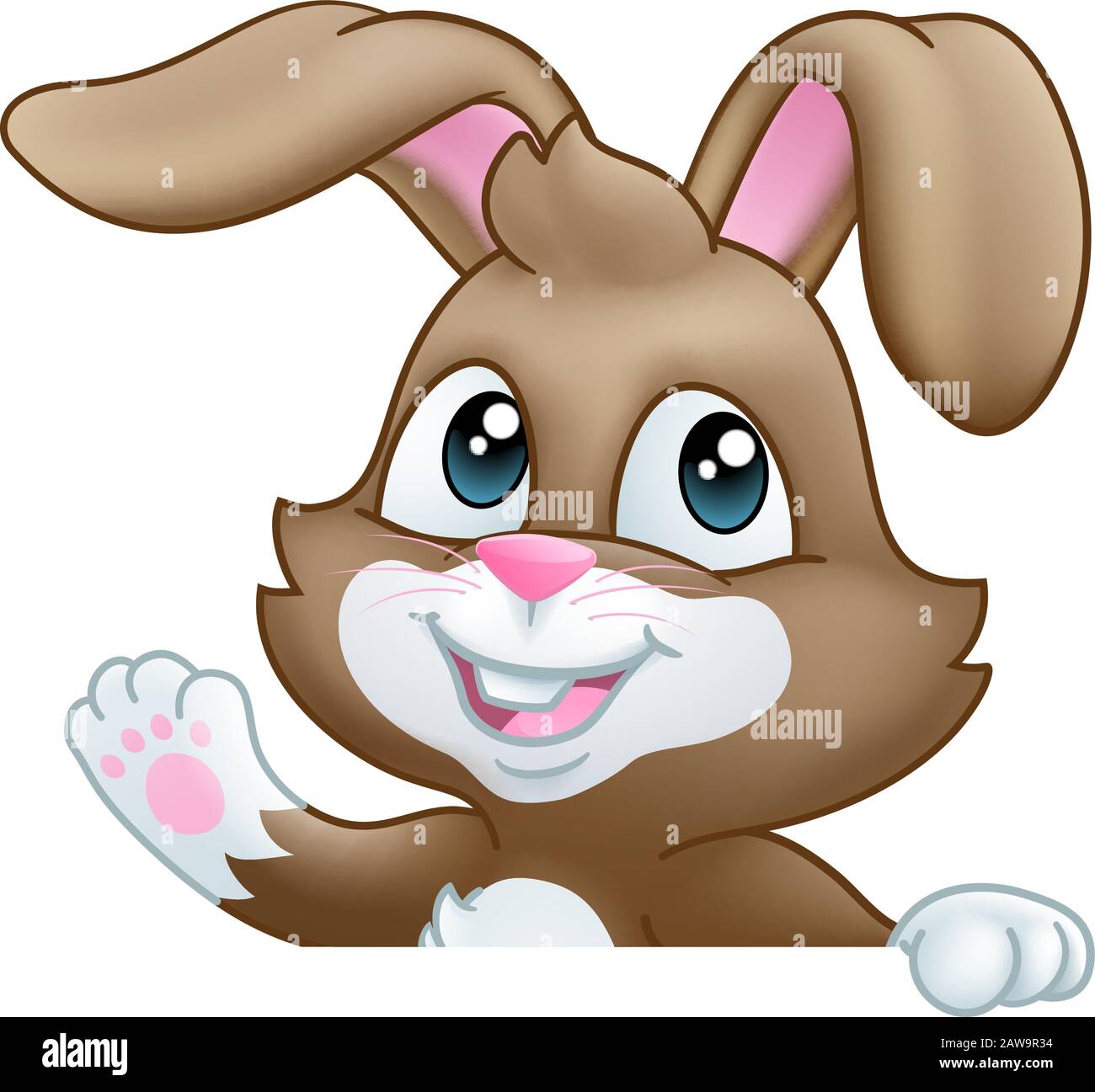 Easter Bunny Rabbit Cartoon Sign Stock Vector Image & Art - Alamy