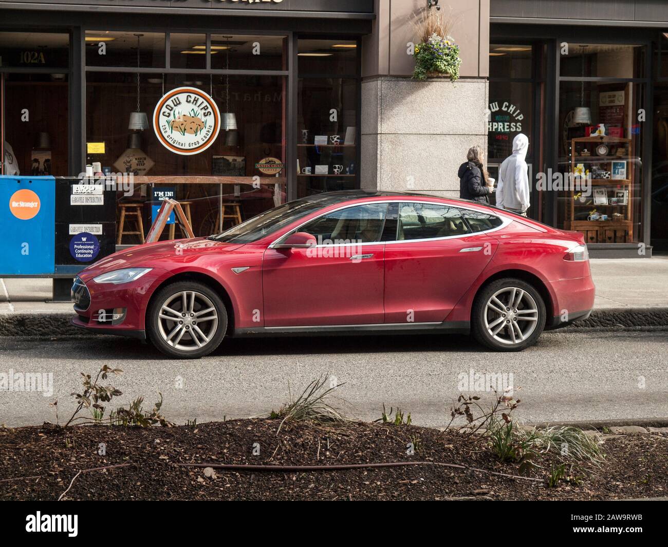 Tesla Model S , downtown Seattle, Washington Stock Photo - Alamy