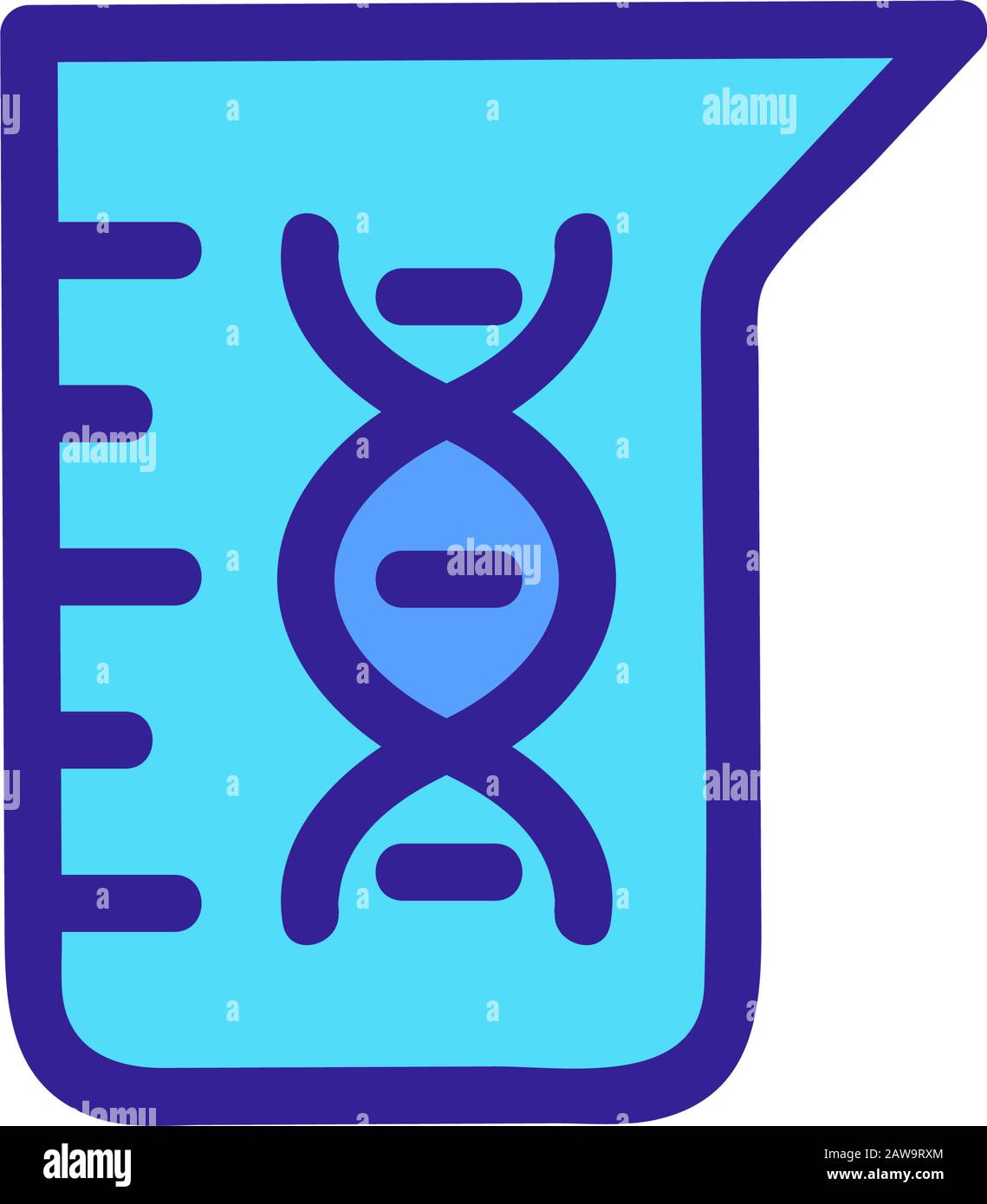 dna test tube icon vector. Isolated contour symbol illustration Stock ...