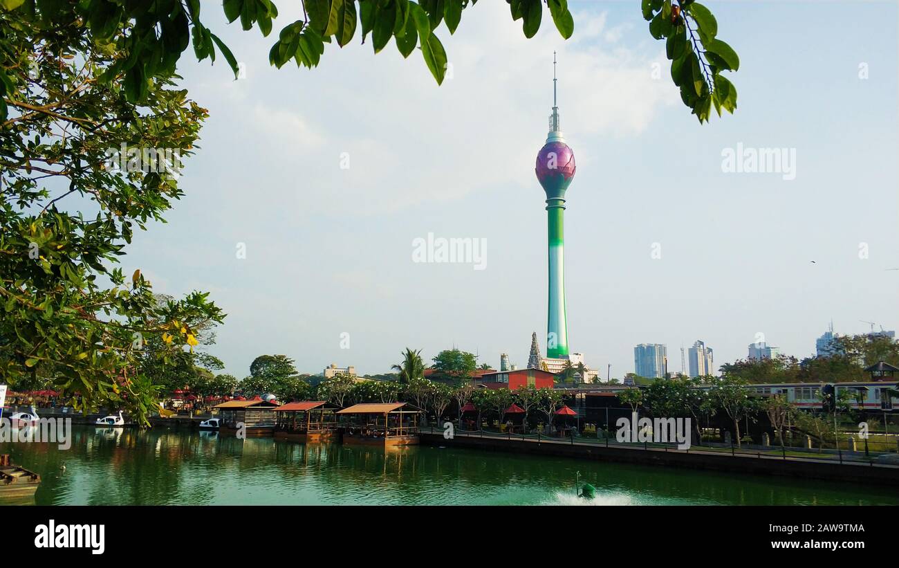 Lotus tower in the city Colombo. City landscape Stock Photo - Alamy