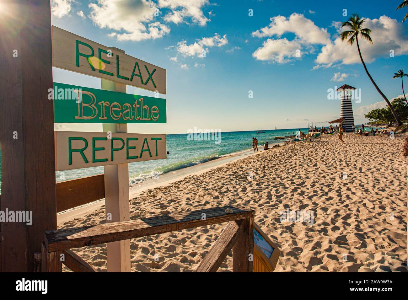 Relax Breathe Repeat Stock Photo - Alamy