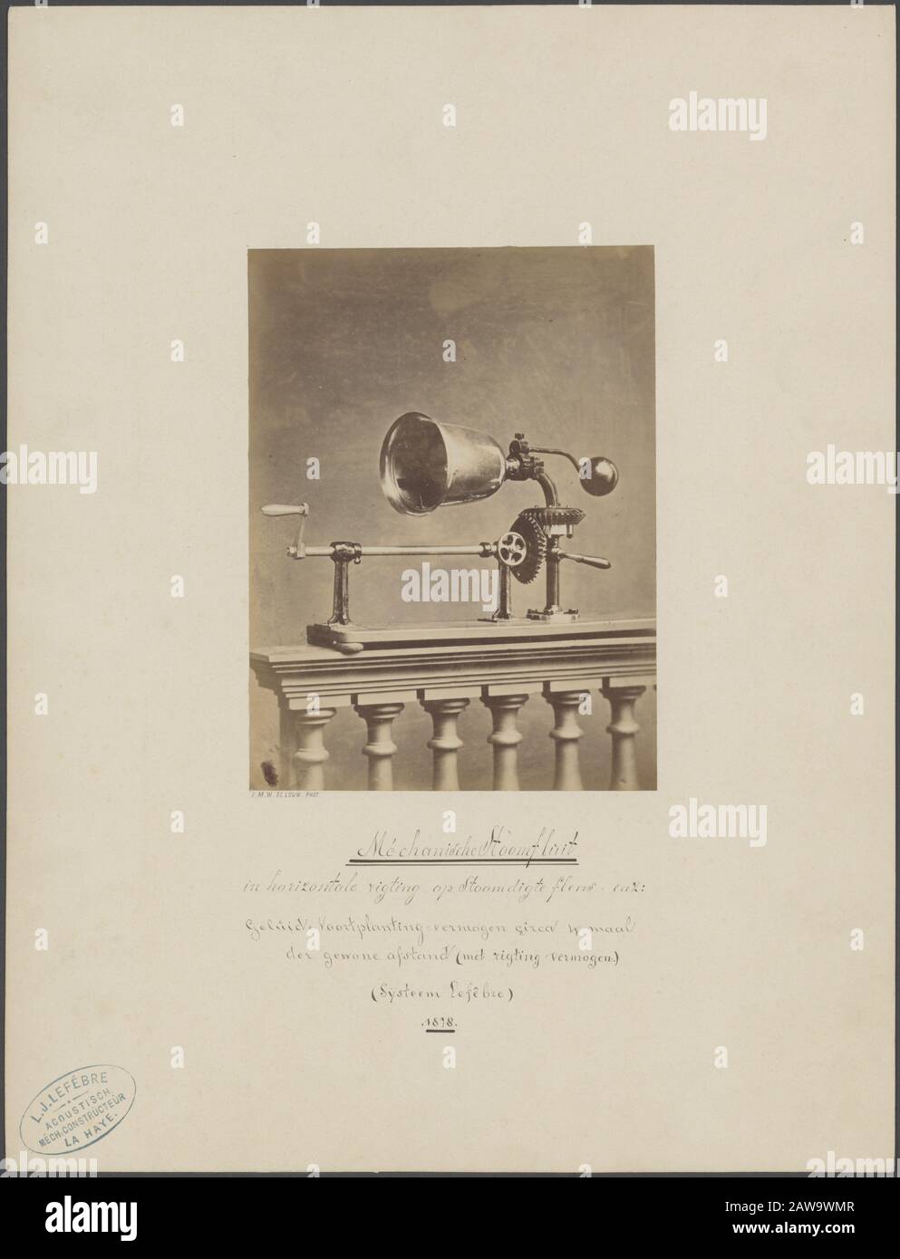 Mechanical steam whistle in the horizontal direction on the steam-tight ...