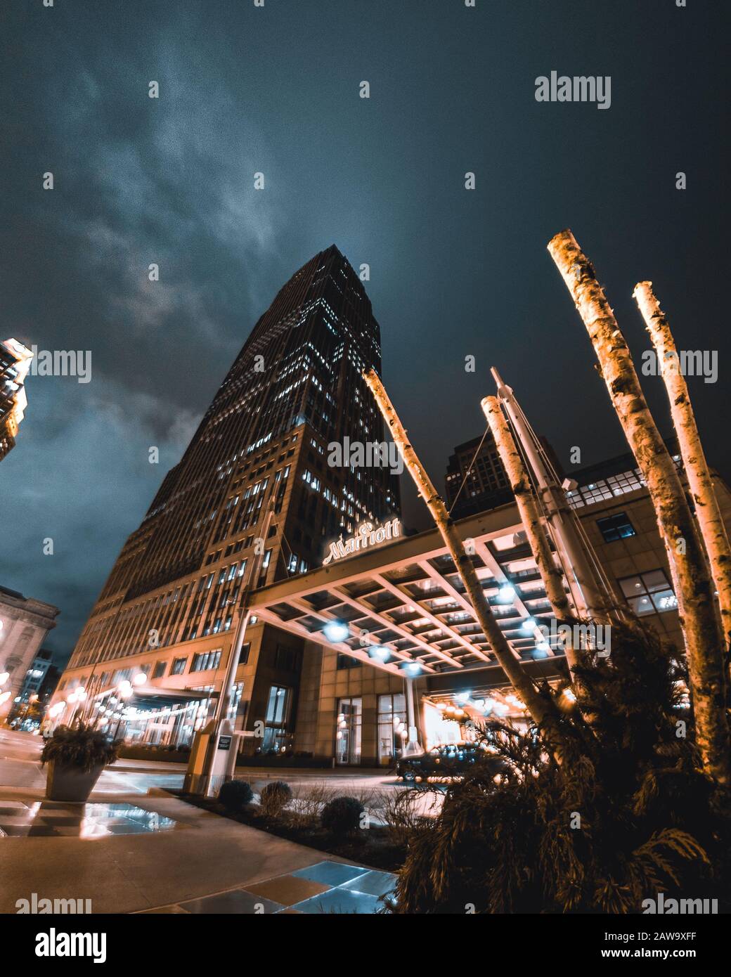 Key Tower in Cleveland Ohio at Night Stock Photo - Alamy