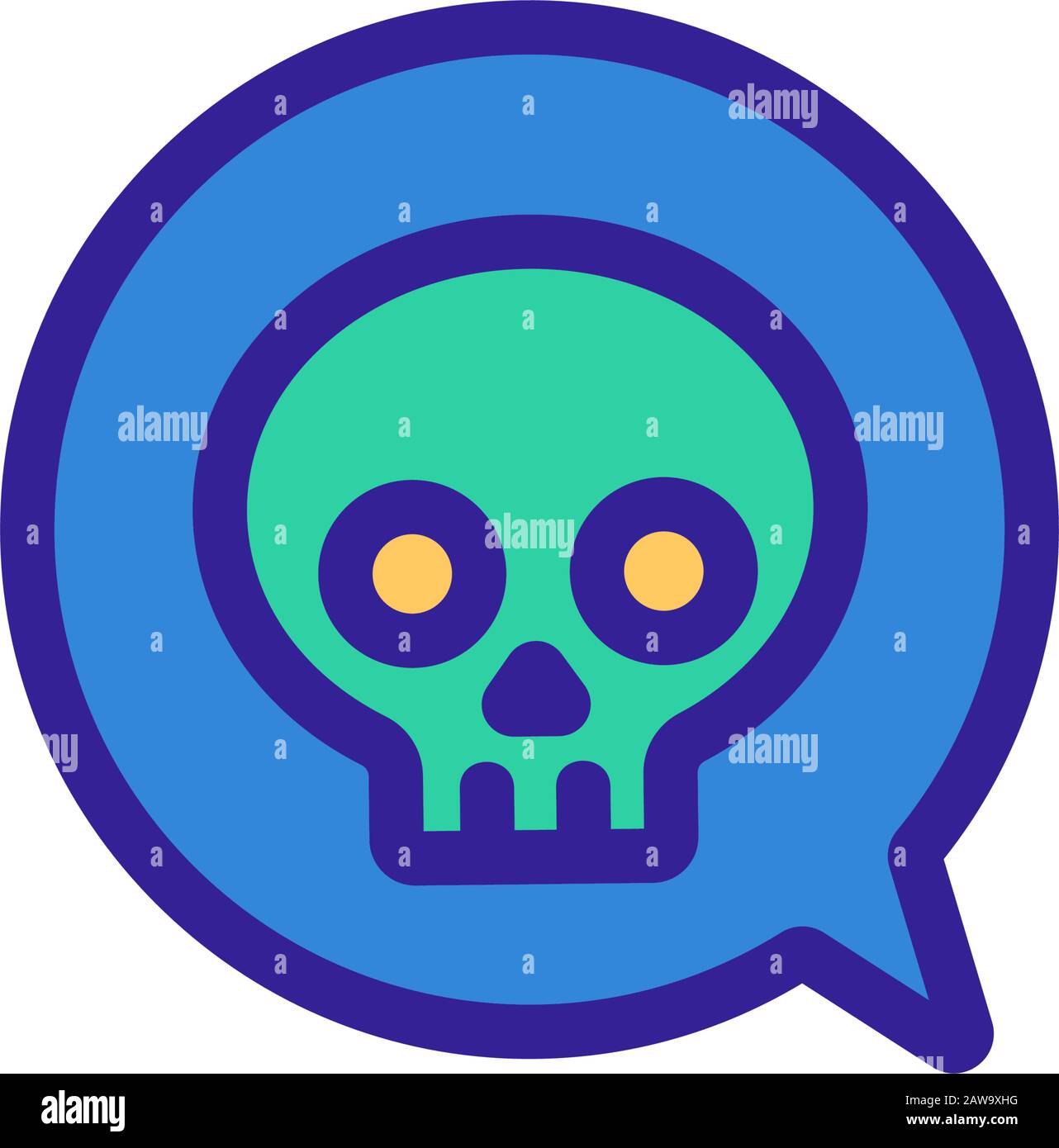 message death icon vector. Isolated contour symbol illustration Stock ...