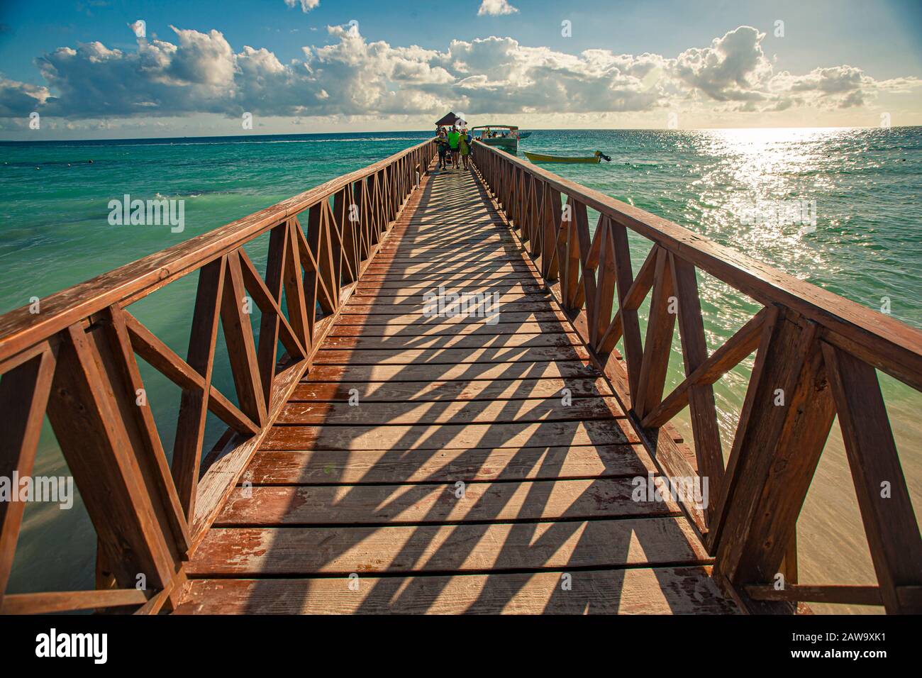 Pier in Bayahibe Stock Photo - Alamy