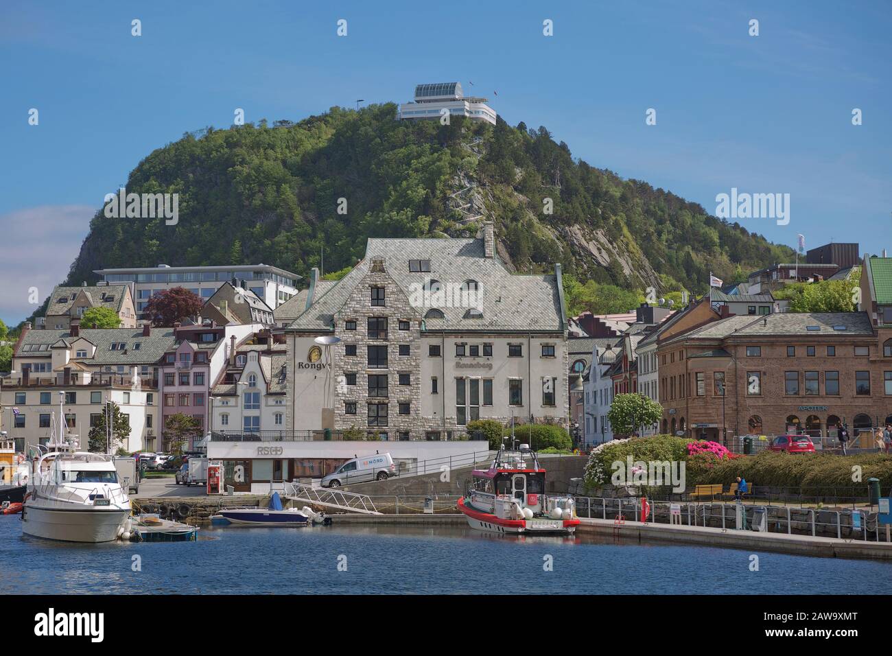 ALESUND, NORWAY - MAY 29, 2017: Buildings architecture Jugendstil (or ...