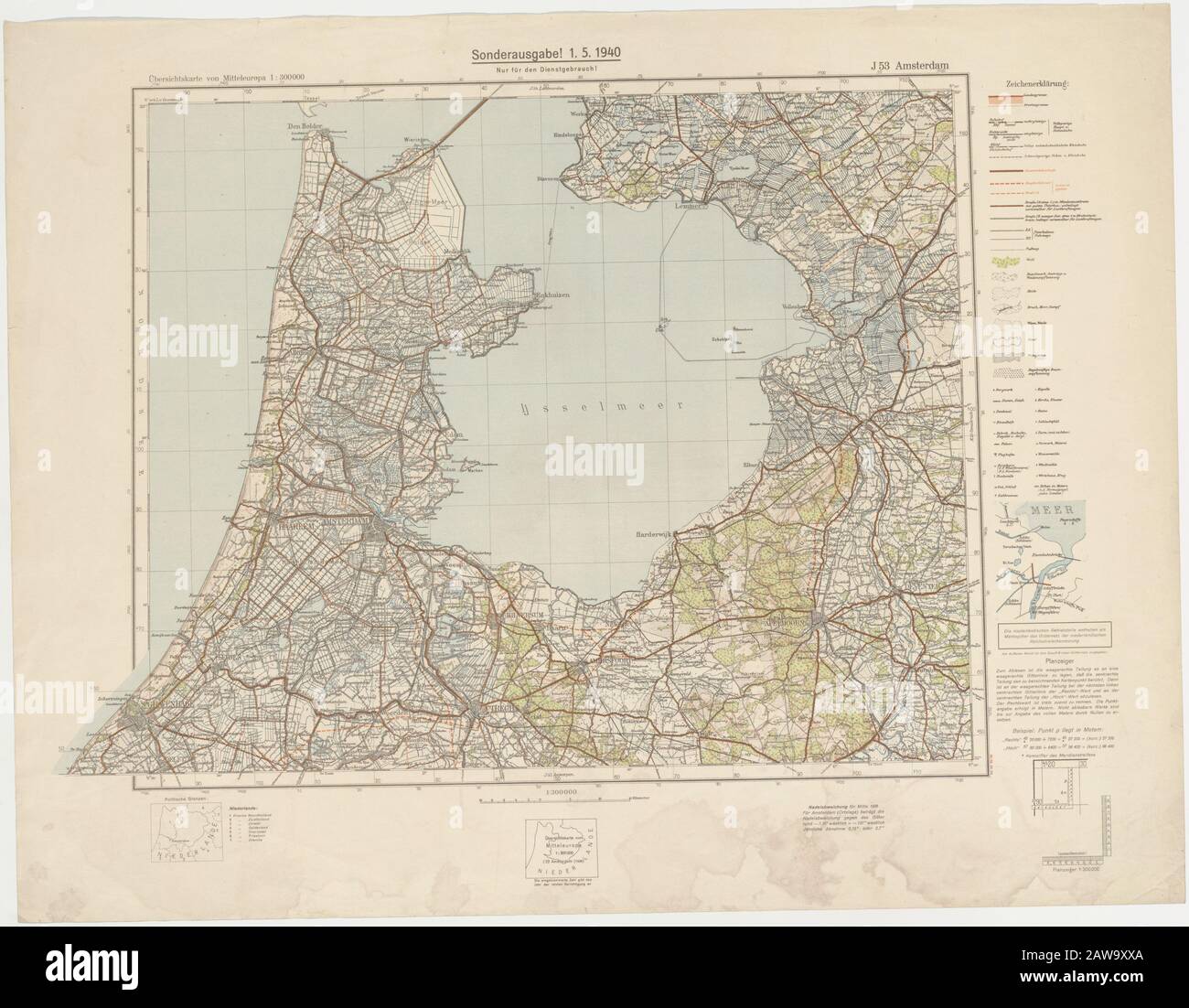 Staff Maps of Netherlands, West Netherlands, cards of various sizes ...