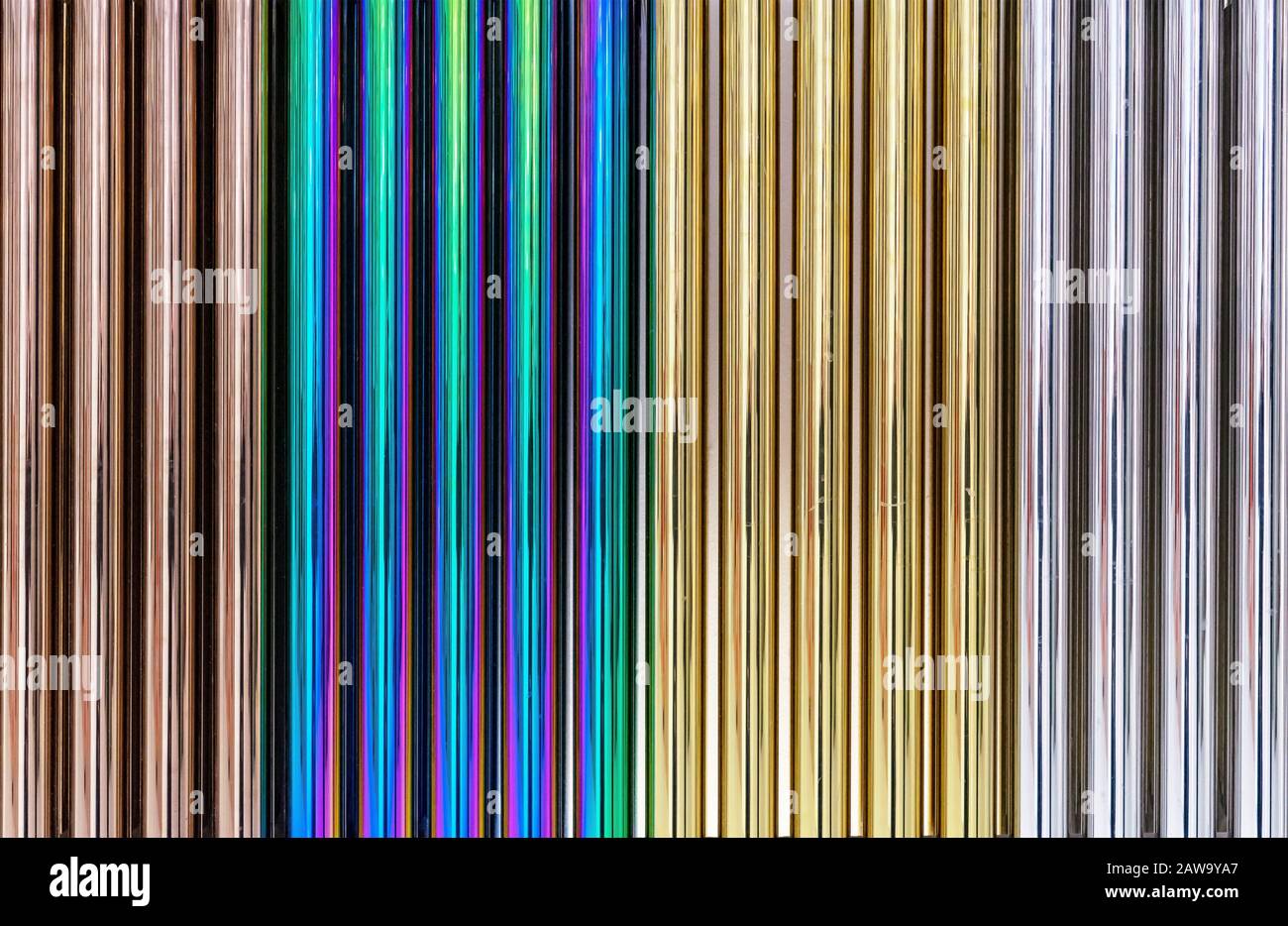 Multi-colored chrome pipes. Background from colored metal pipes Stock ...